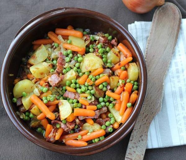 Petits pois carottes cuisinés - Délizioso